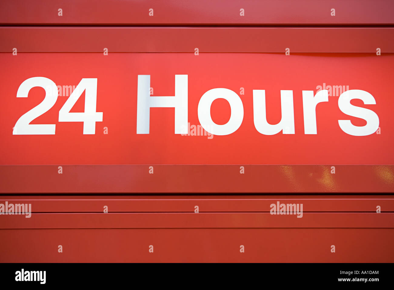 Twenty four hour sign Stock Photo - Alamy