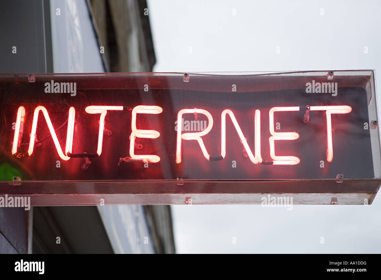Internet cafe neon sign hi-res stock photography and images - Alamy