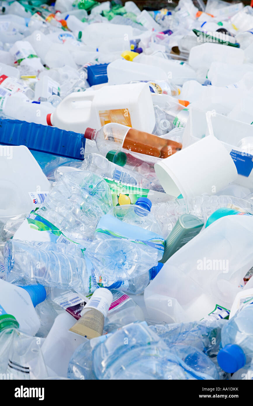 Stack of plastic bottles Stock Photo - Alamy