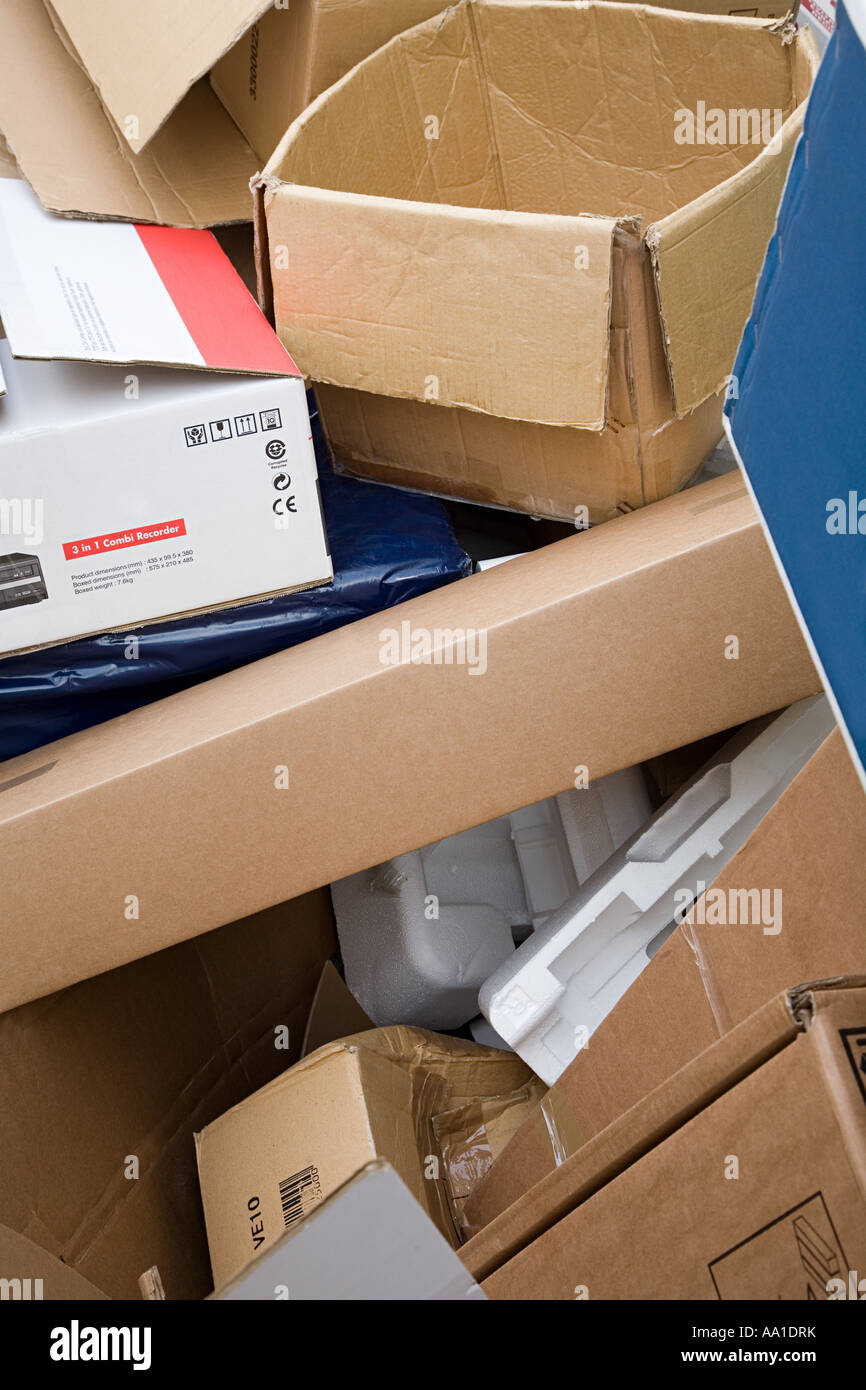 Stack of cardboard boxes Stock Photo - Alamy