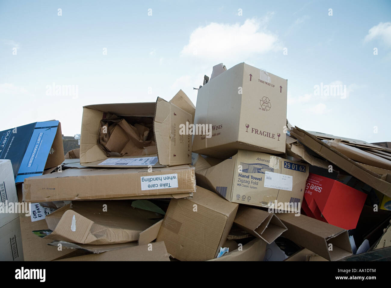 Stack of cardboard boxes Stock Photo - Alamy