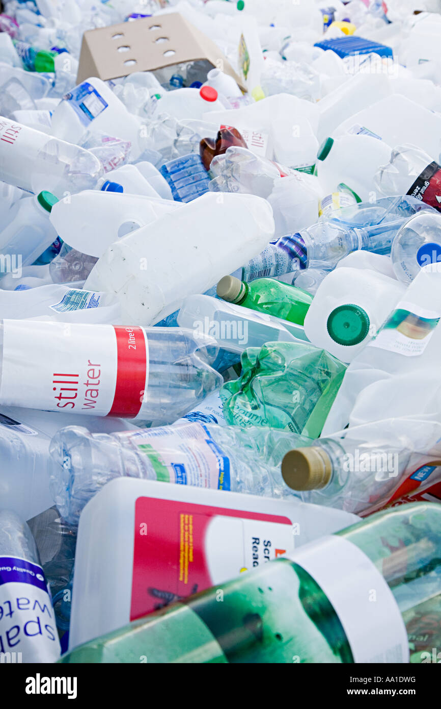 Stack of plastic bottles Stock Photo - Alamy