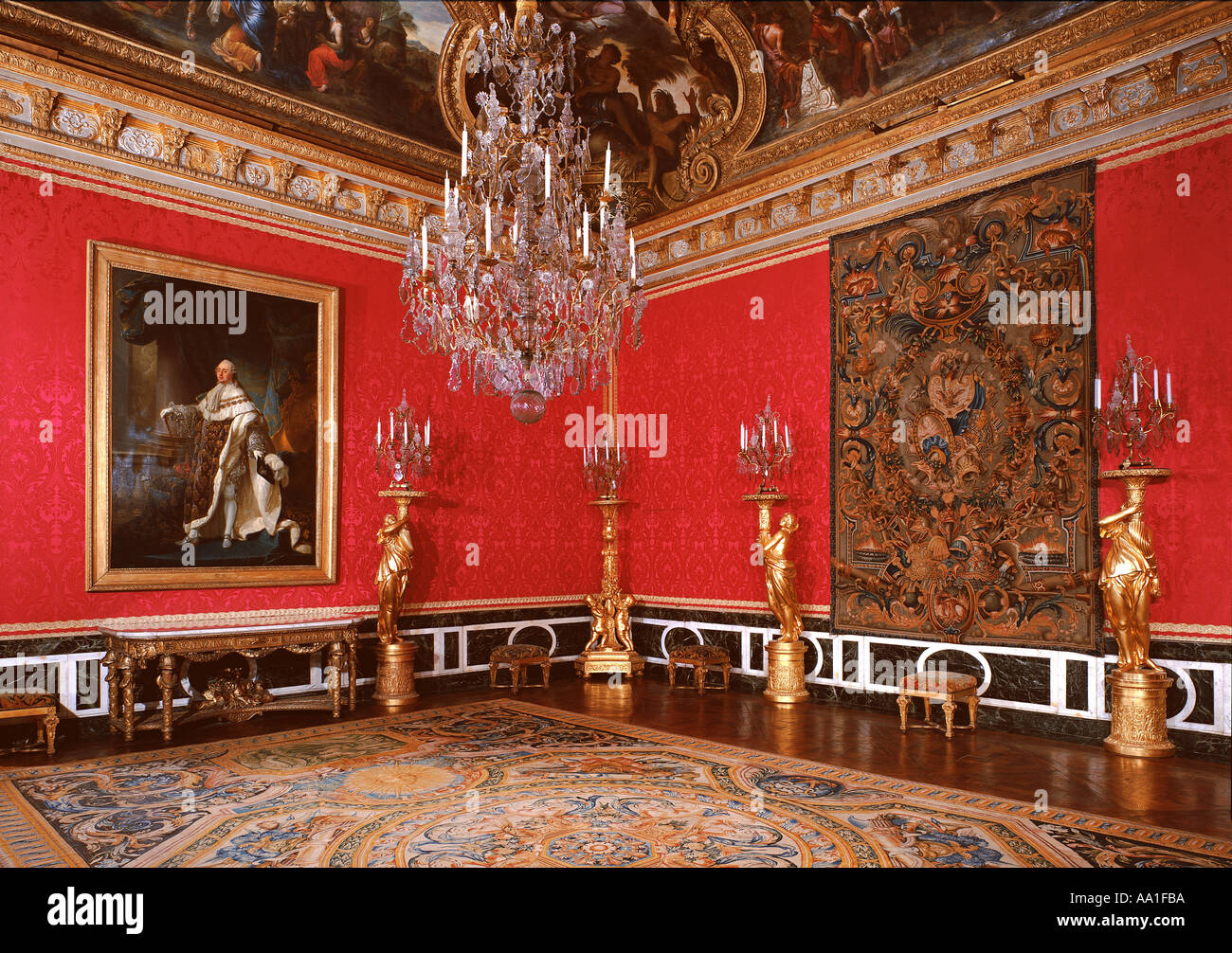 Palace of Versailles Salon d Apollon Stock Photo - Alamy
