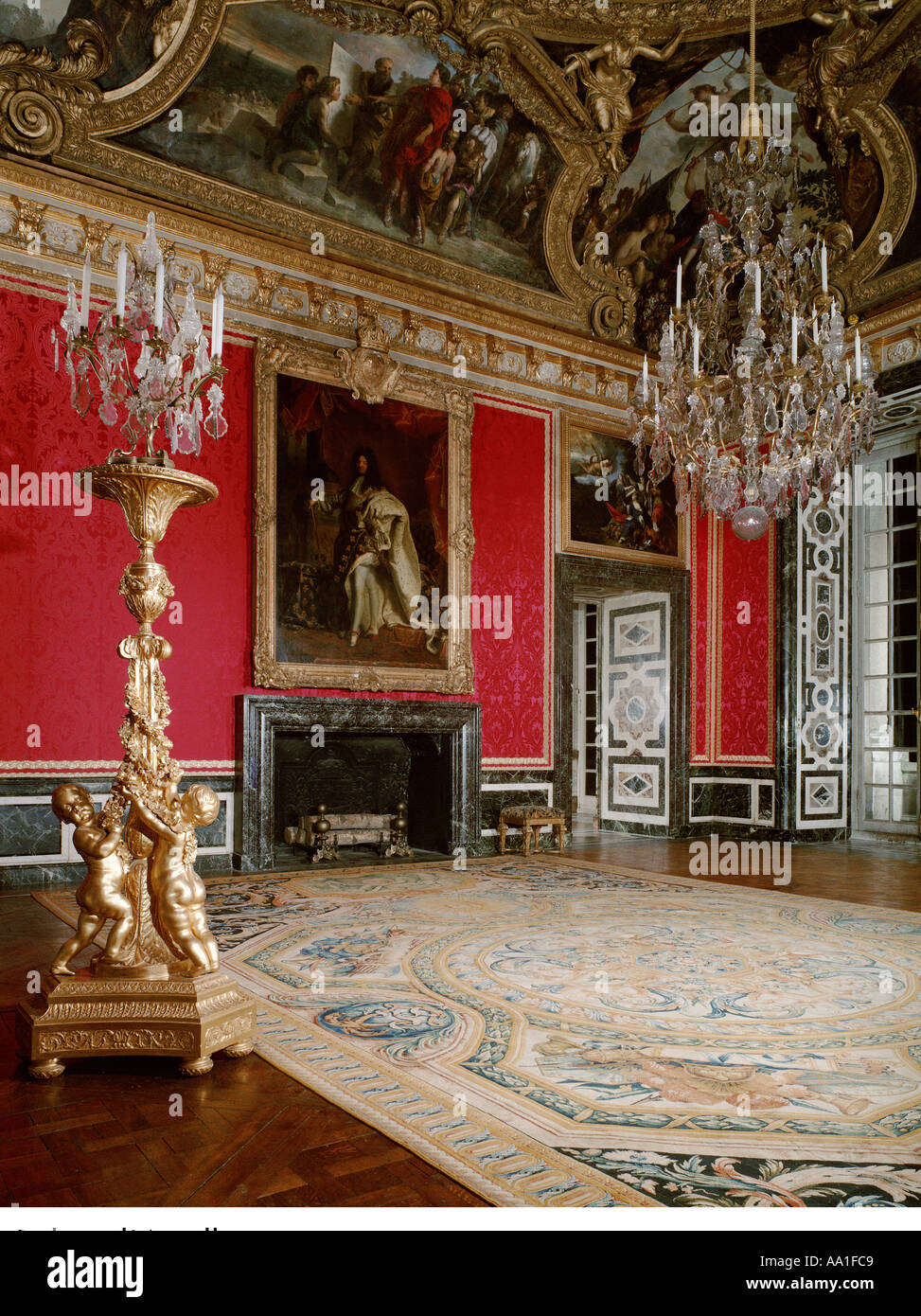 Palace of Versailles Salon d Apollon Stock Photo - Alamy