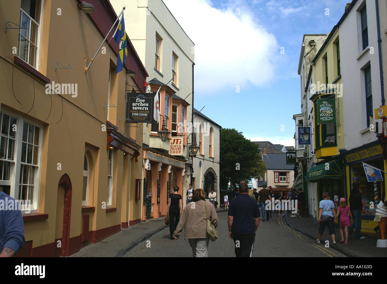 Street in Tenby Pembroke Wales United Kingdom UK Stock Photo - Alamy