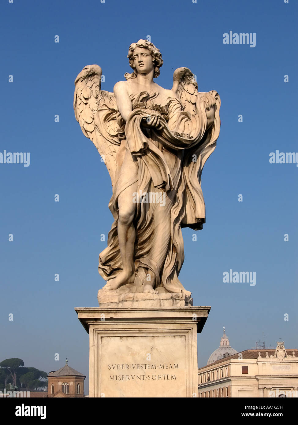 ottavo Statue of an angel carrying a symbol of the Passion on Sant ...