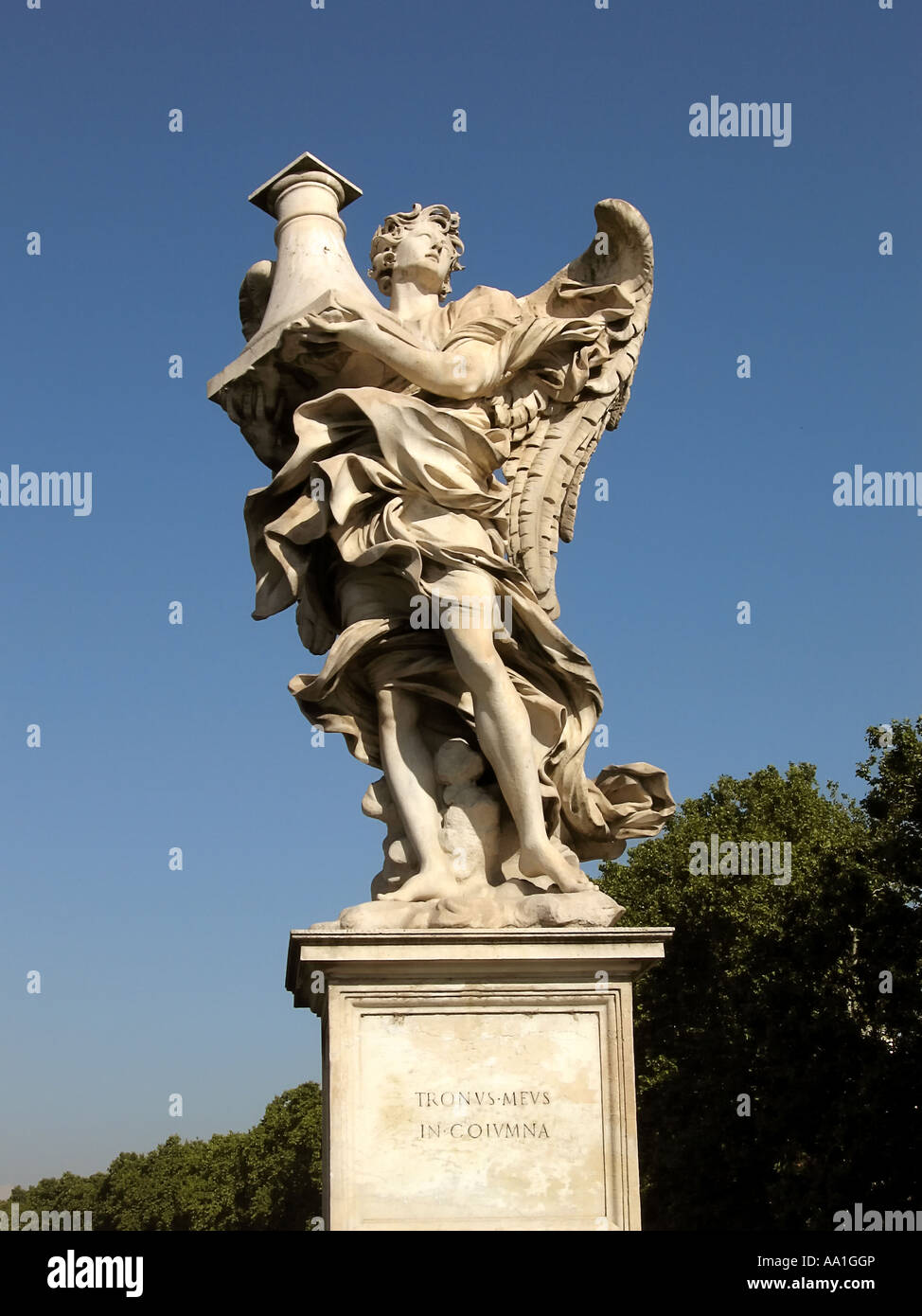 primo Statue of an Angel carrying a symbol of the Passion on Sant ...