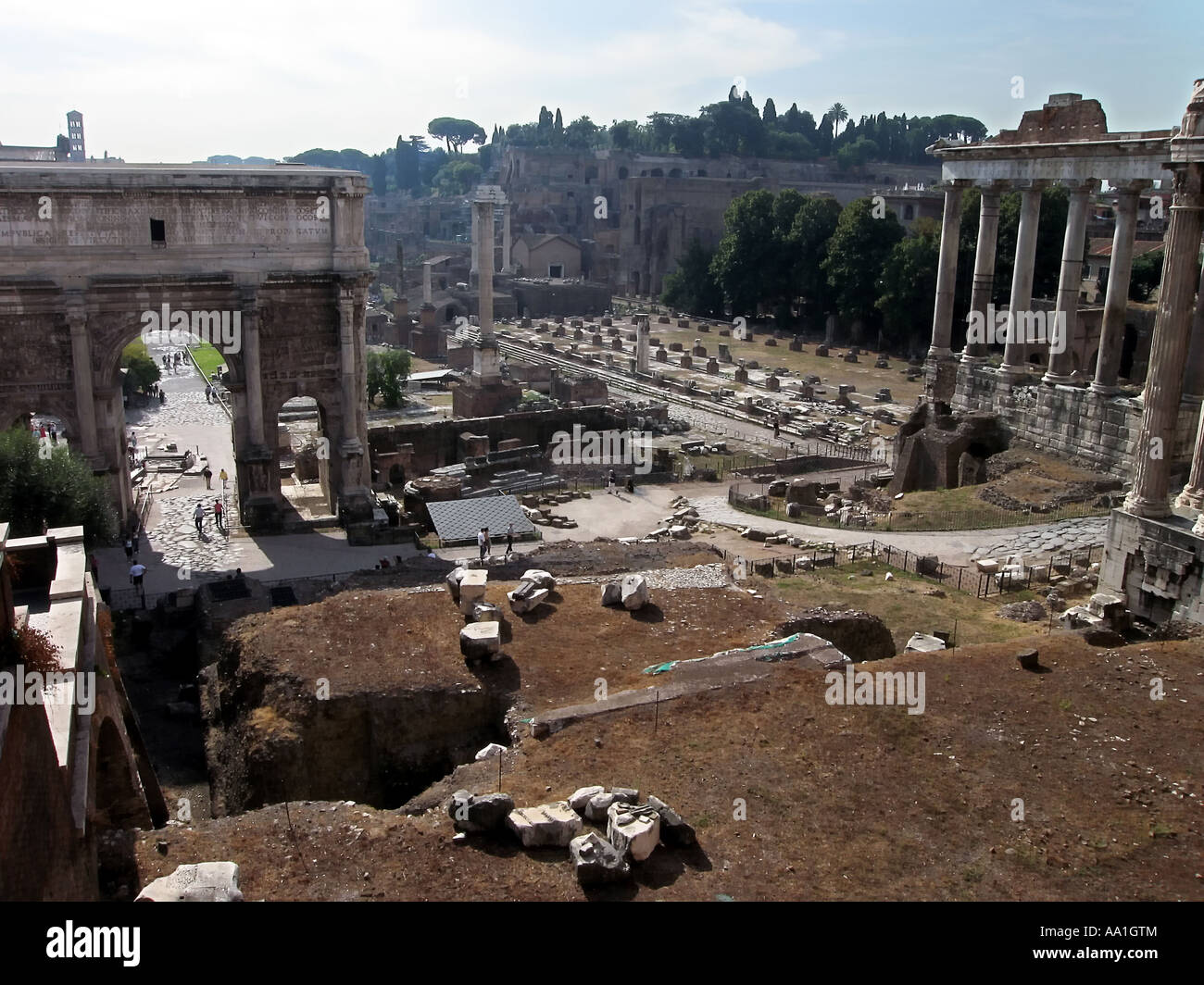 The Imperial forums seen from the Capitol Rome Italy Stock Photo - Alamy