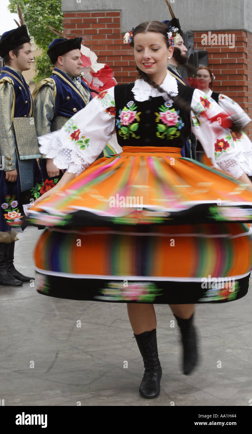 Polish folk dance Lowicz region Poland Stock Photo - Alamy