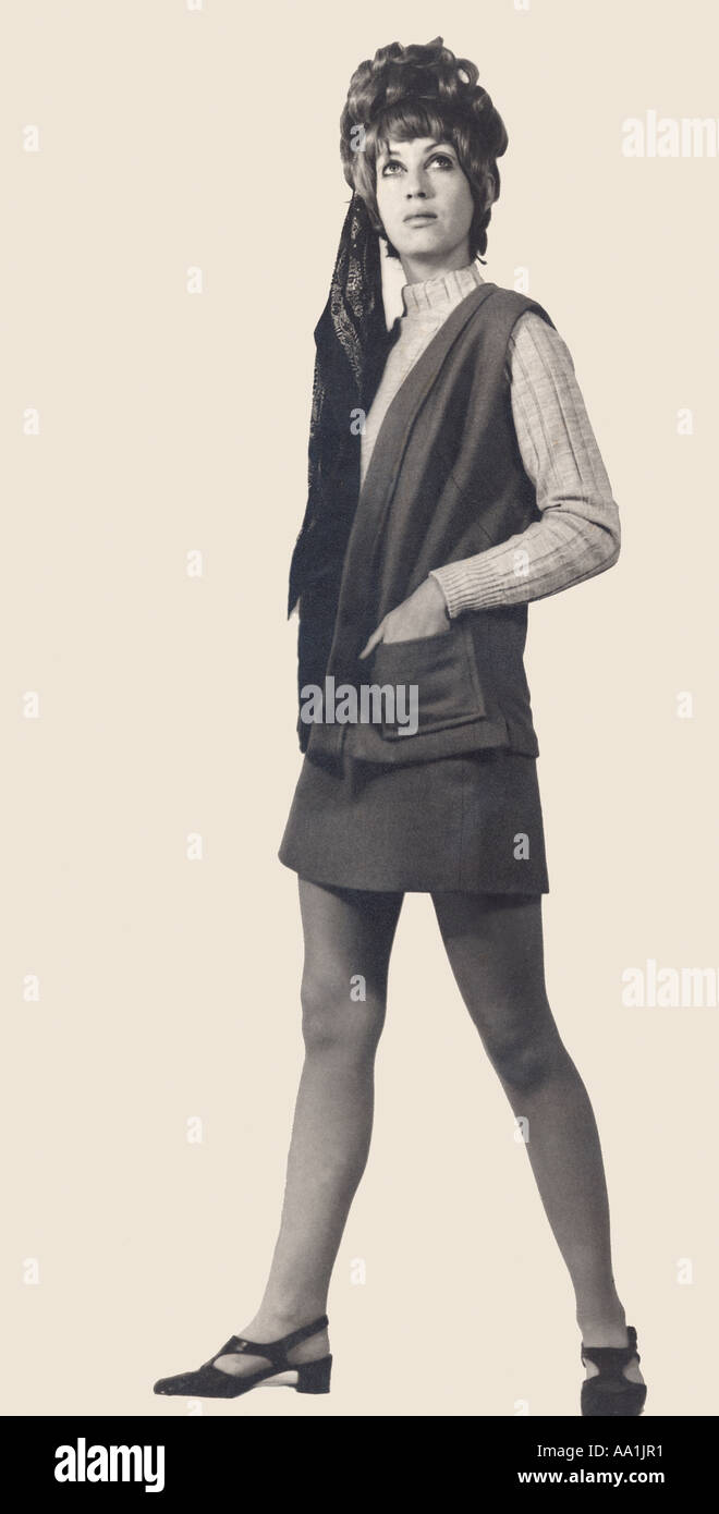 1970s full length studio shot of female model Stock Photo - Alamy