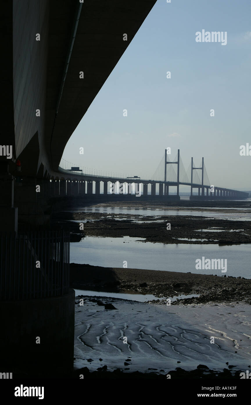 The second Severn bridge spanning the river between England and Wales ...