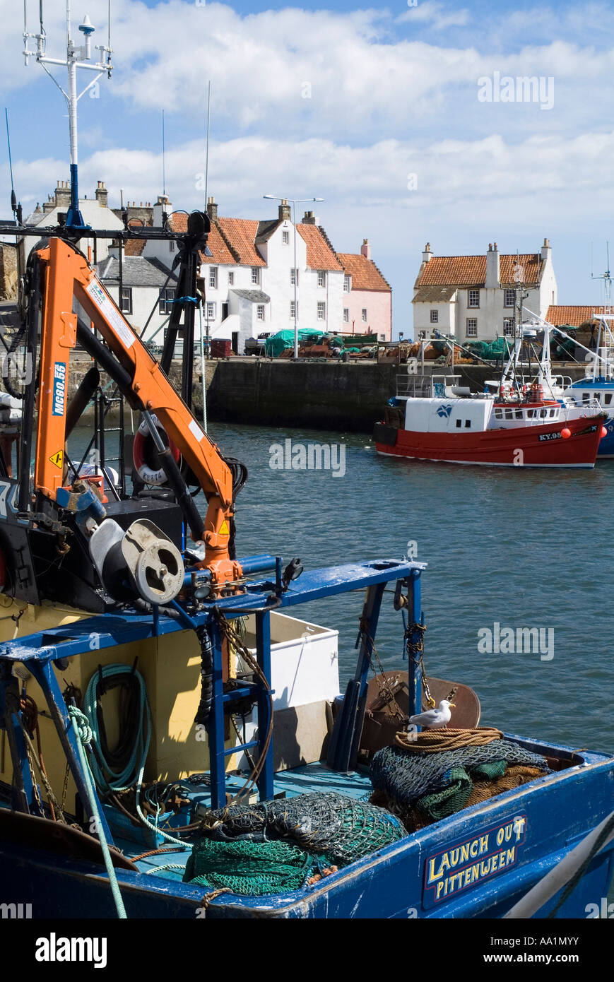 dh East neuk Harbour PITTENWEEM FIFE Scotland Fishing boats quayside ...