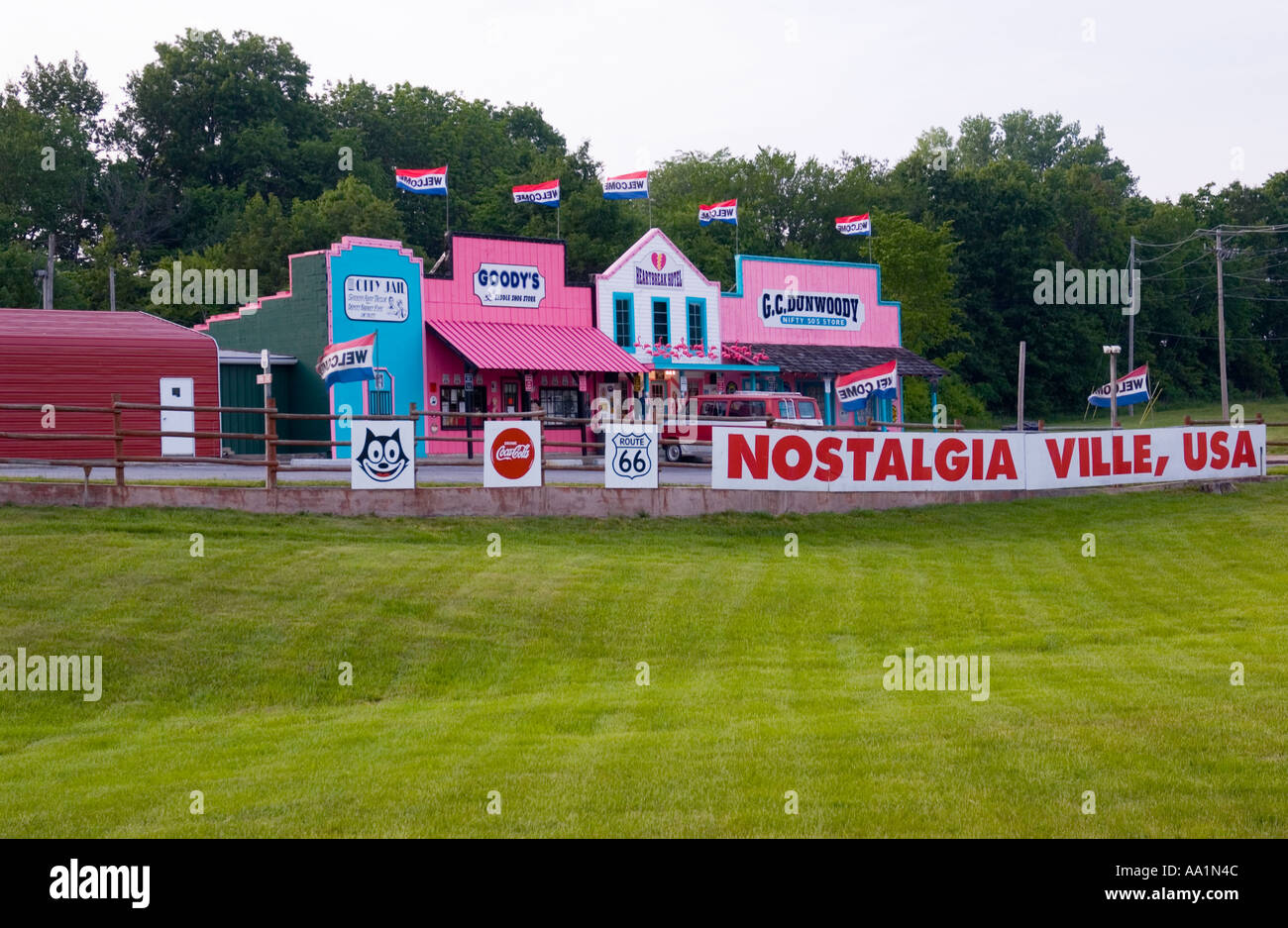 Stock Photo of Nostalgiaville Kingdom City Missouri USA. Permanently ...