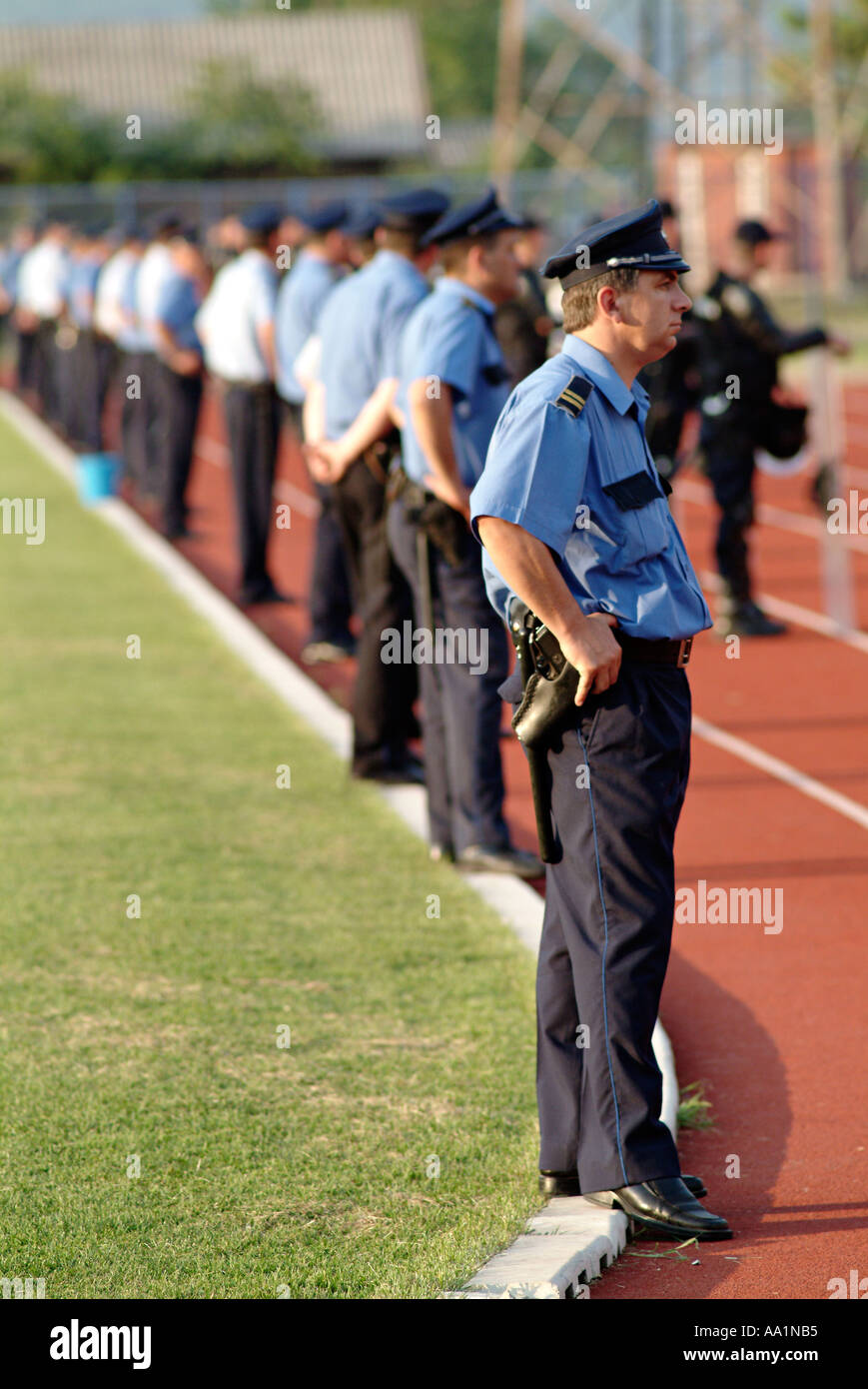Police football crowd hi-res stock photography and images - Alamy
