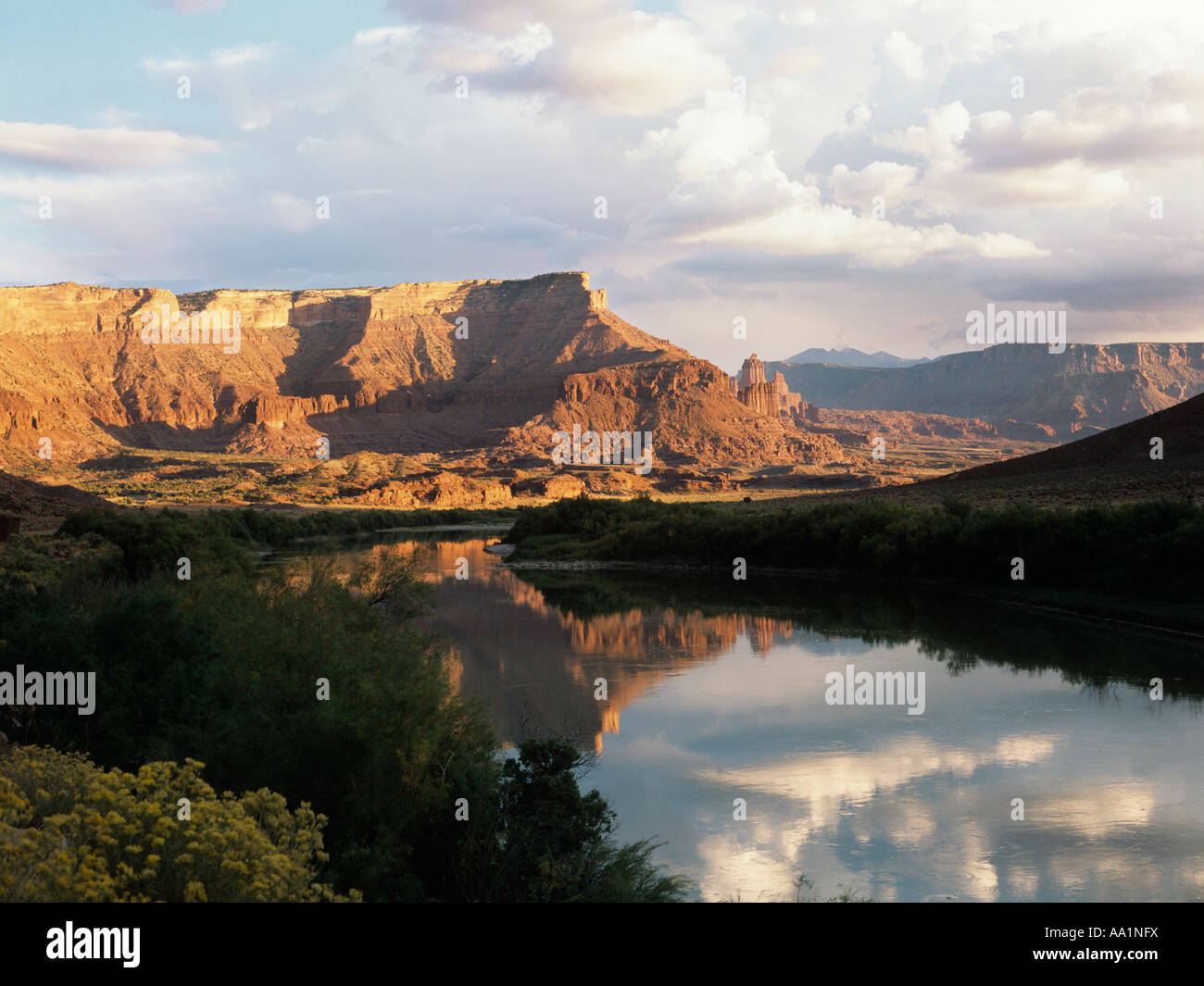 Colorado river and fisher towers Stock Photo - Alamy