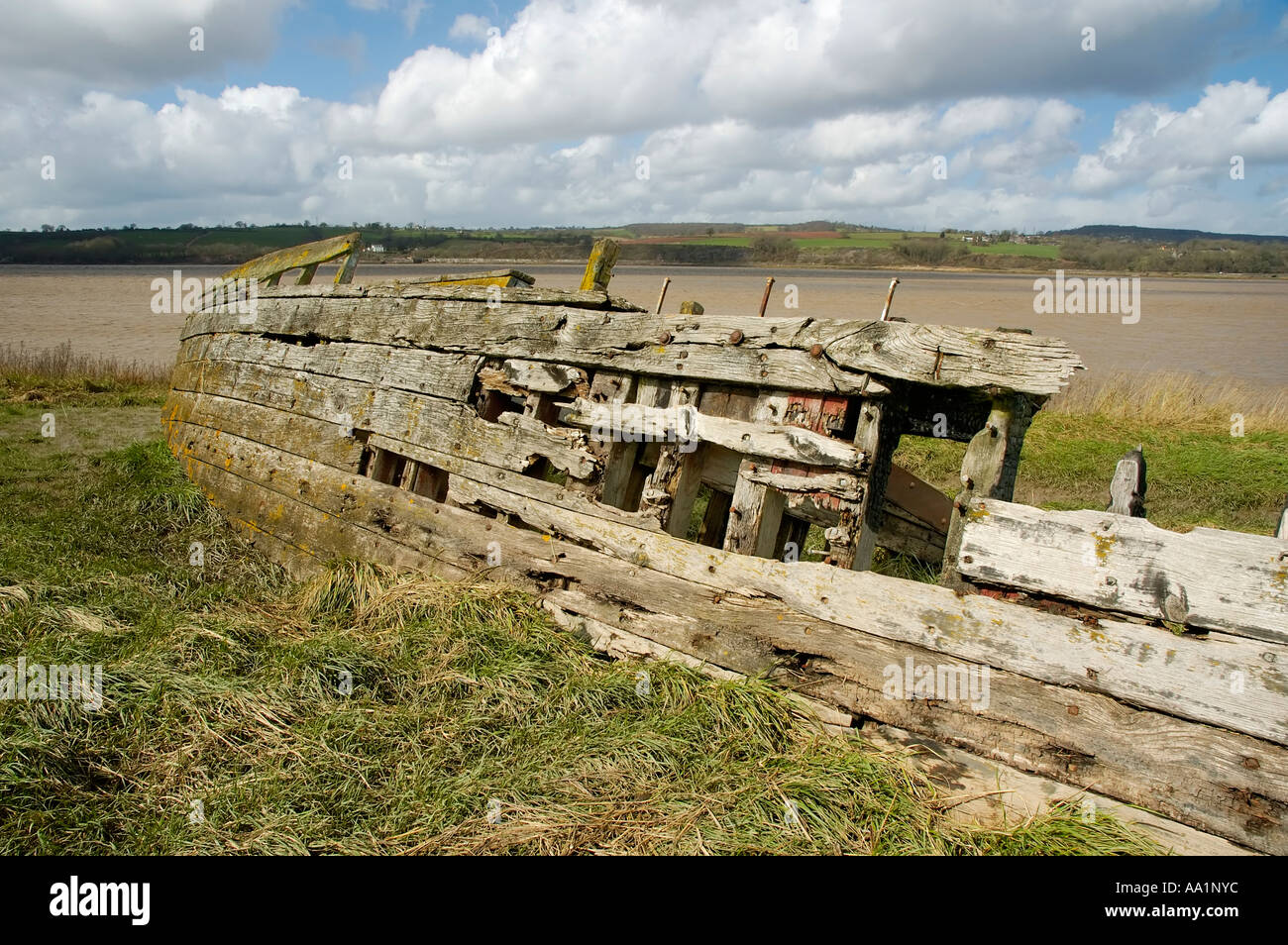 Wreck old wooden barge abandoned hi-res stock photography and images ...