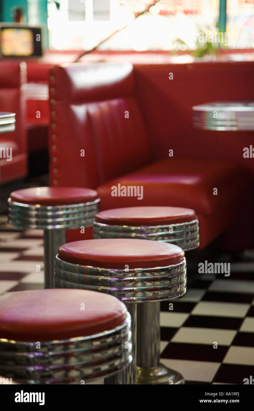 Interior of Diner Stock Photo - Alamy