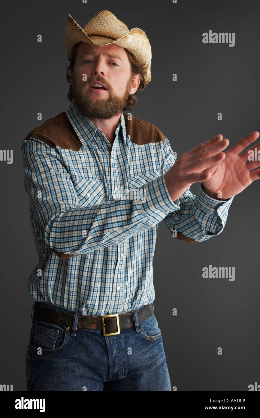 Portrait of Cowboy Stock Photo - Alamy