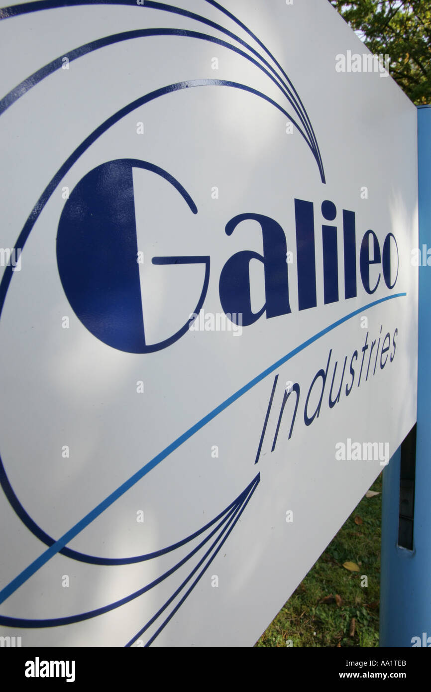 The Galileo Industries GmbH Logo is to be seen on a sign which stands ...