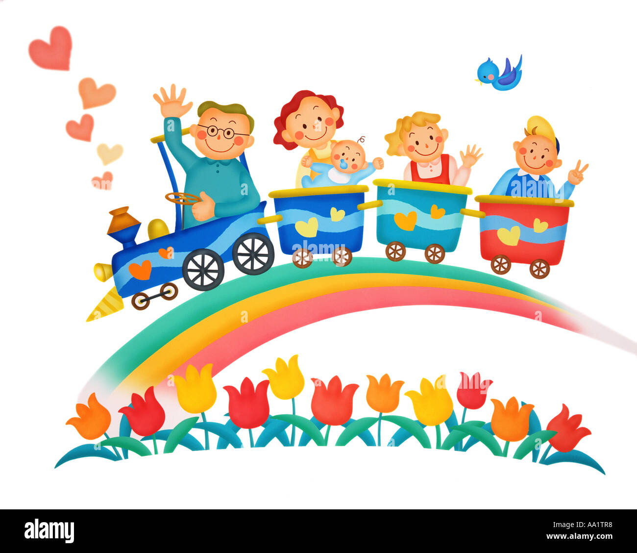 Train illustration hi-res stock photography and images - Alamy