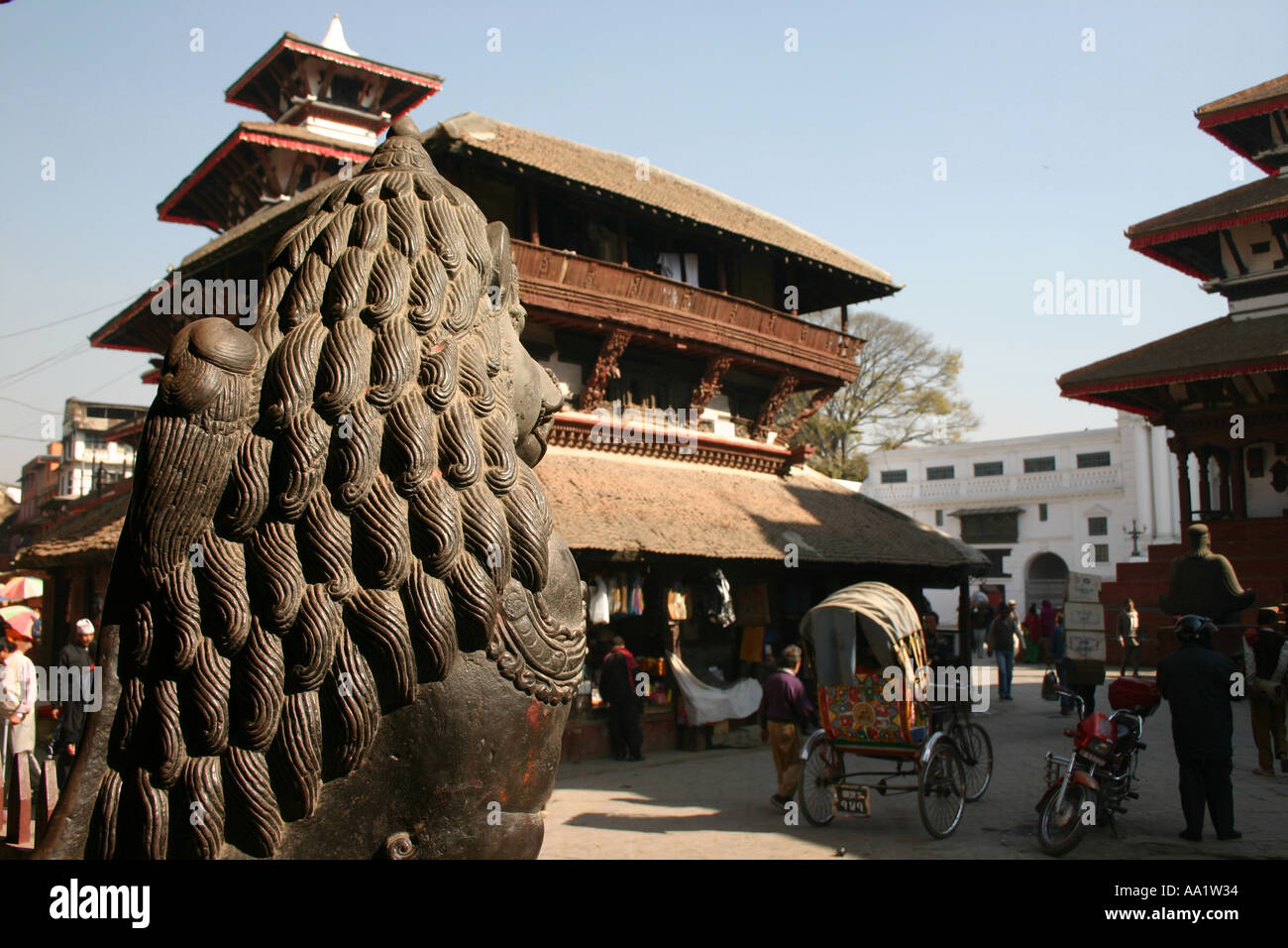 View of Durbar square Kathmandu nepal Stock Photo - Alamy