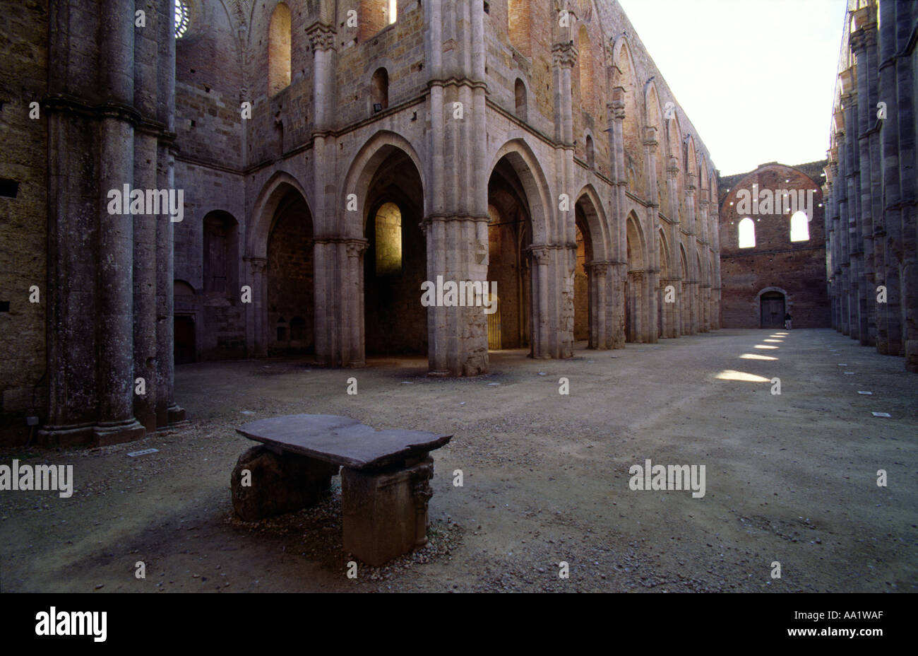 Medieval abbey interior Stock Photo - Alamy
