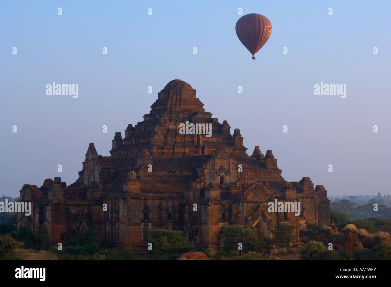 Hot Air Balloon Over Bagan, Myanmar Stock Photo - Alamy