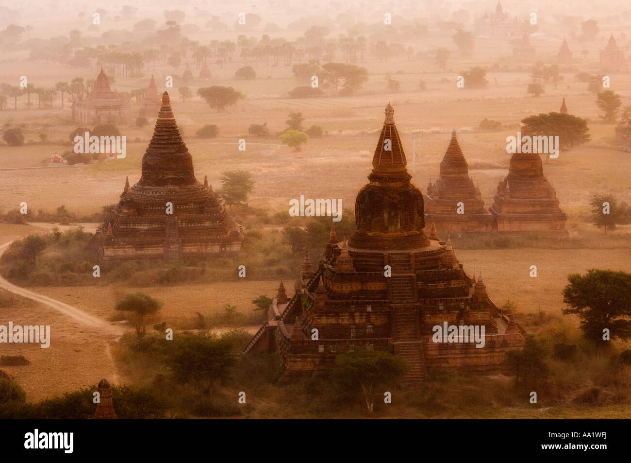 Aerial View of Bagan, Myanmar Stock Photo - Alamy