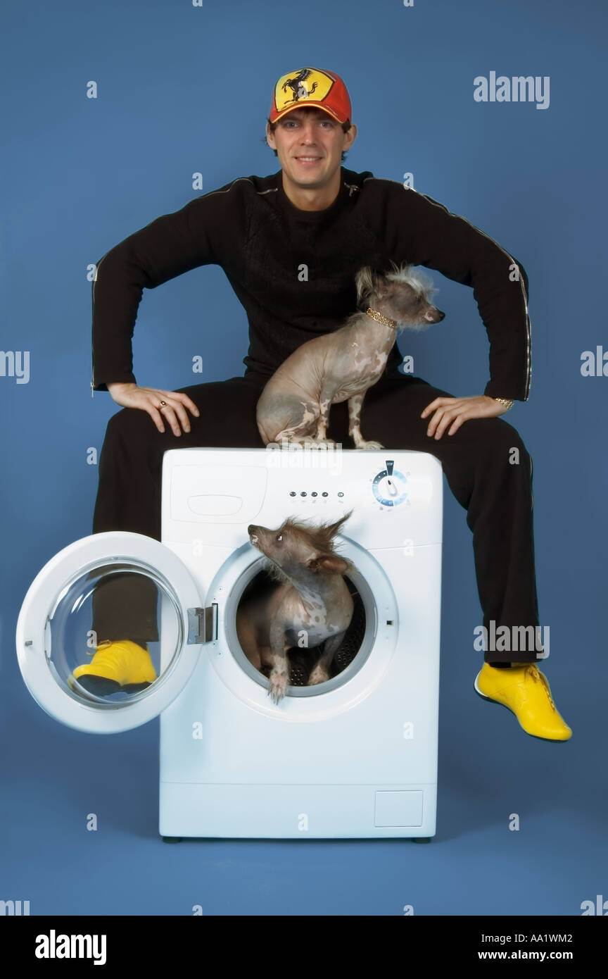 Man washing dogs hi-res stock photography and images - Alamy