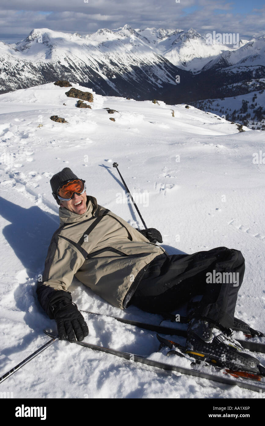 Man Falling Down Skiing High Resolution Stock Photography and Images ...
