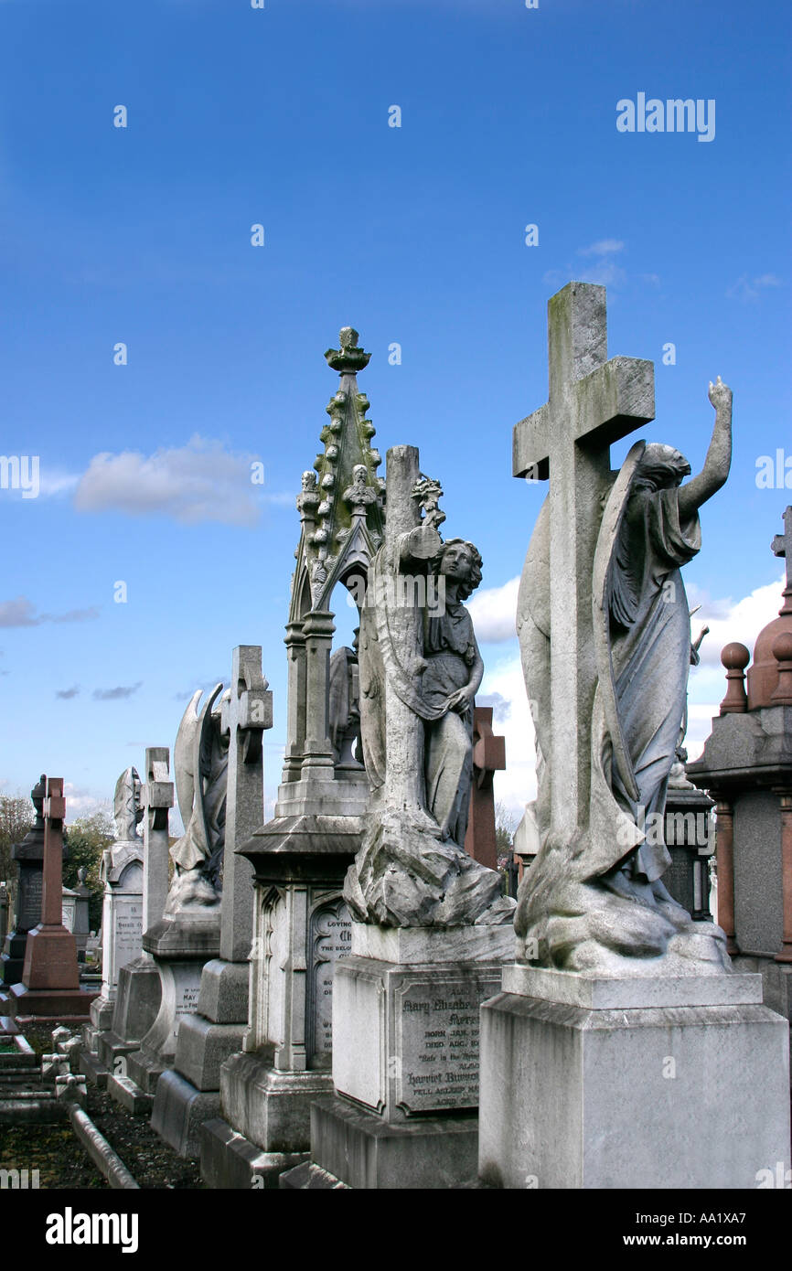 Headstones in General Cemetery Nottingham England Stock Photo - Alamy
