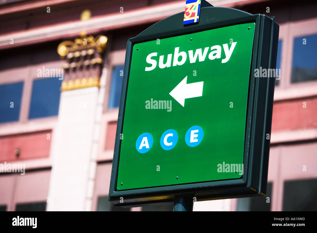 Wall street subway station mosaic sign hi-res stock photography and ...