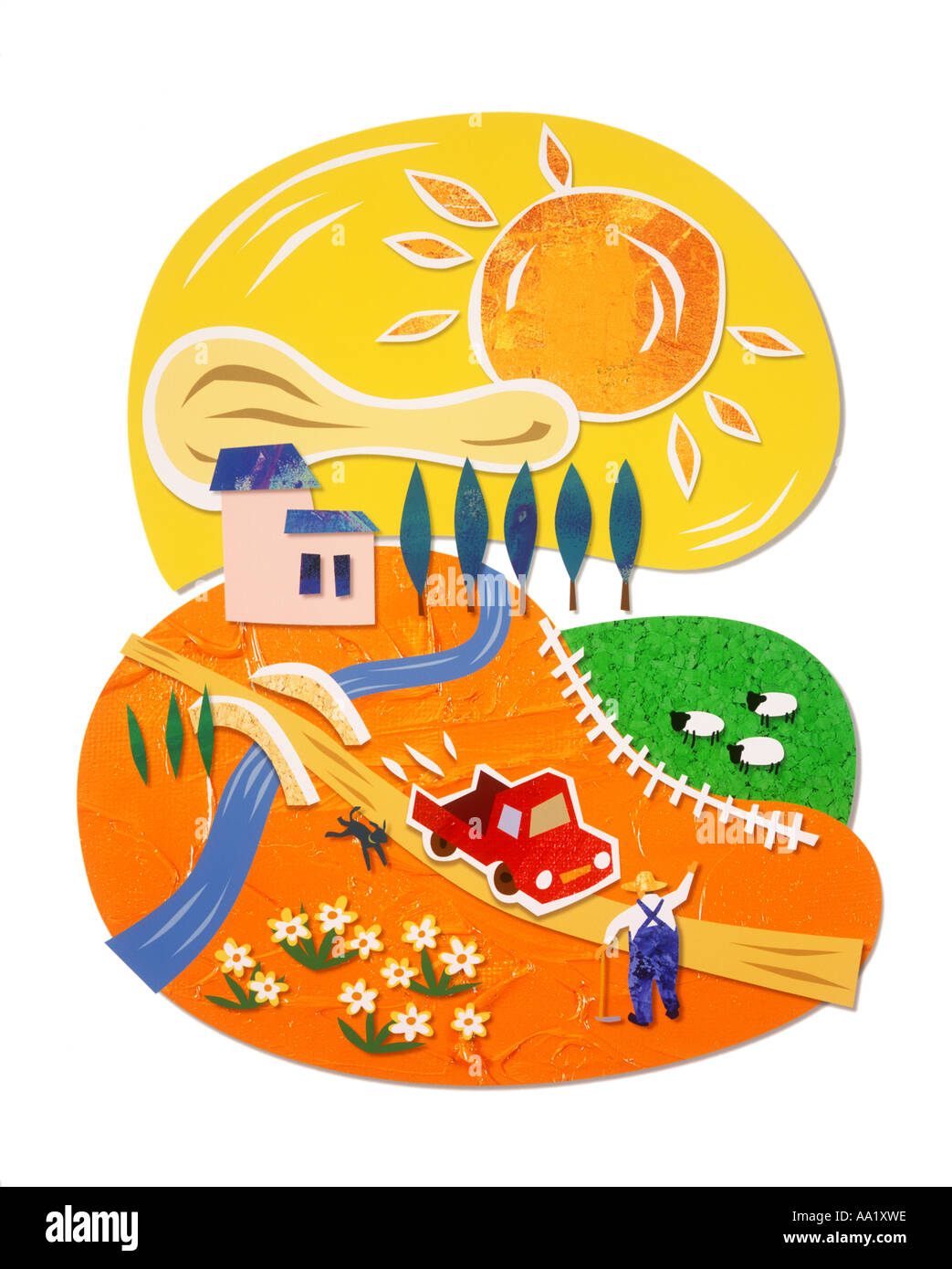 Illustration occupation farm hi-res stock photography and images - Alamy