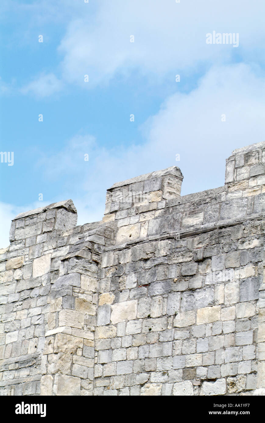 castle battlements fort wall keep out invaders middle ages Stock Photo ...