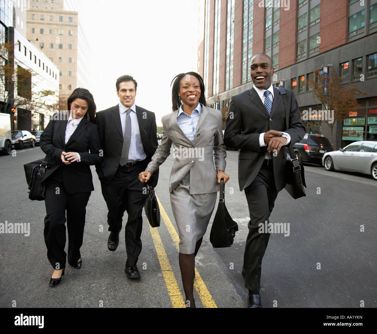 Business People Walking Outdoors Stock Photo - Alamy