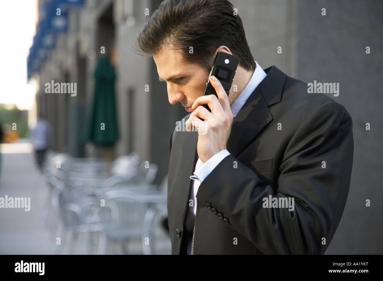 Businessman Using Cell Phone Stock Photo - Alamy