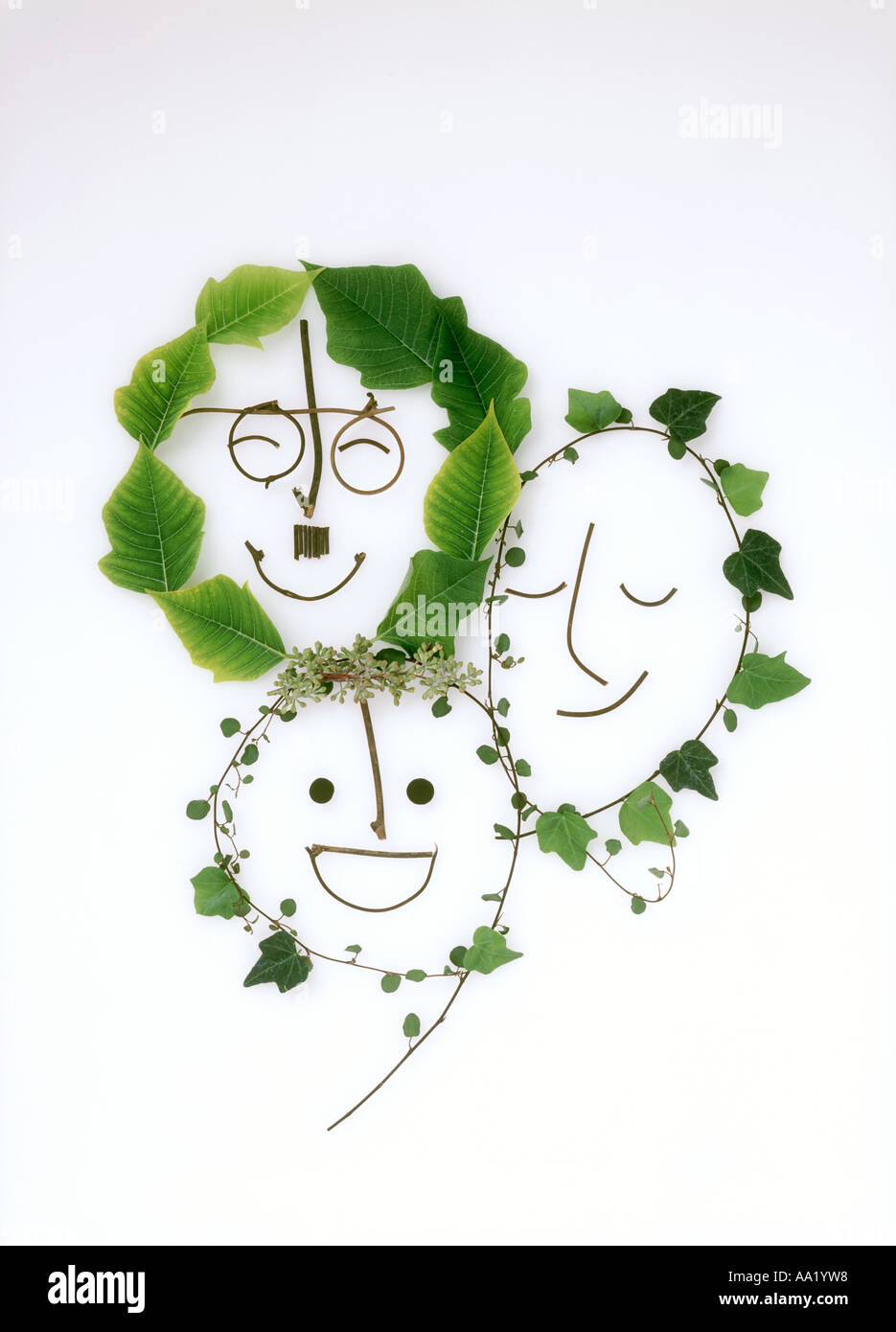 illustration family face Stock Photo - Alamy