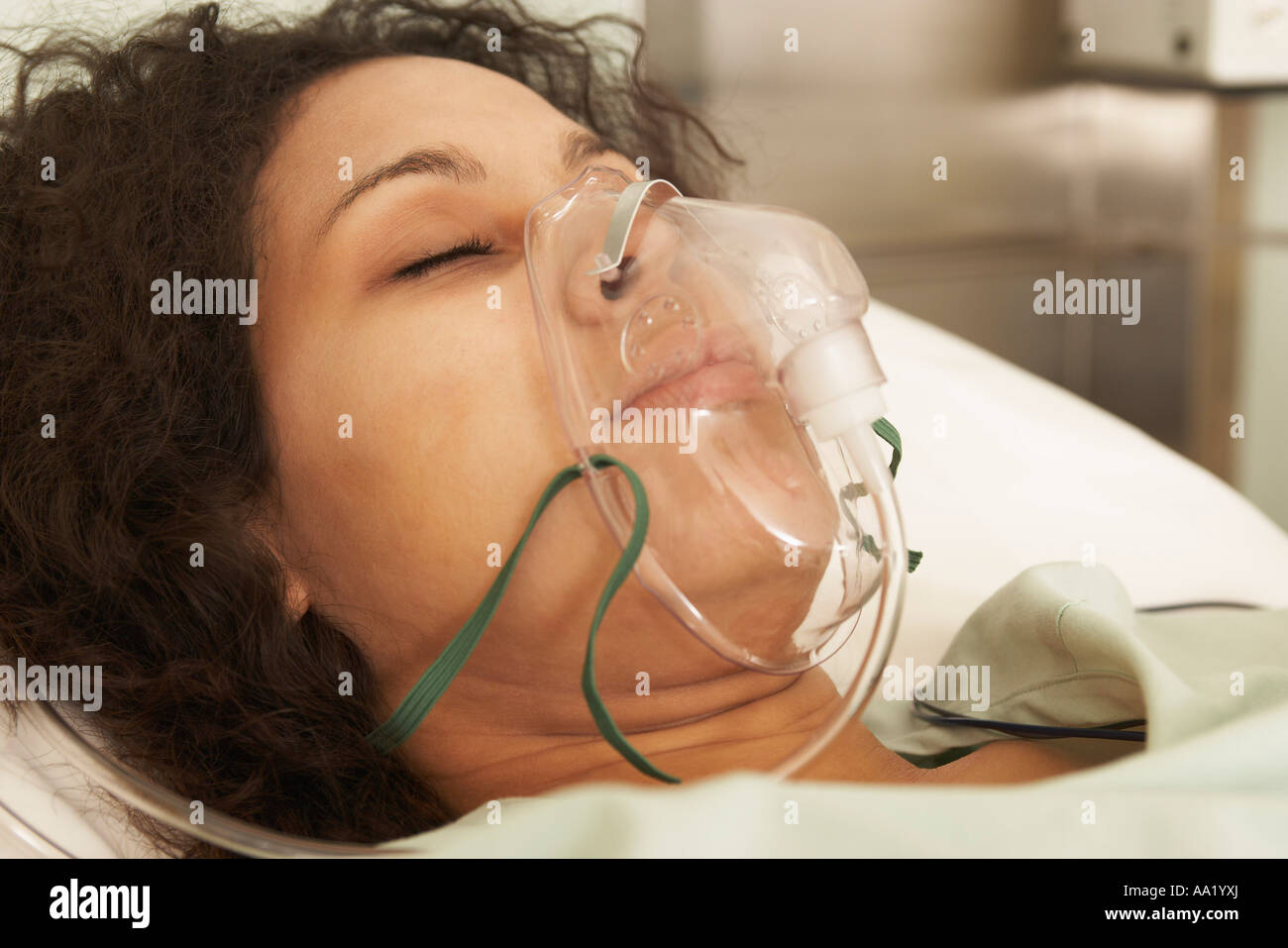 Woman Intensive Care Patient Bed High Resolution Stock Photography and ...
