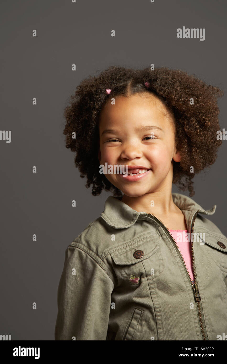 10 year old biracial girl smiling hi-res stock photography and images ...