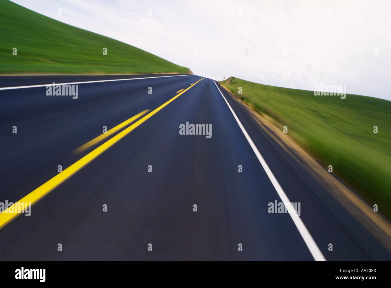 Rural Highway through Fields, Palouse, Washington Stock Photo - Alamy