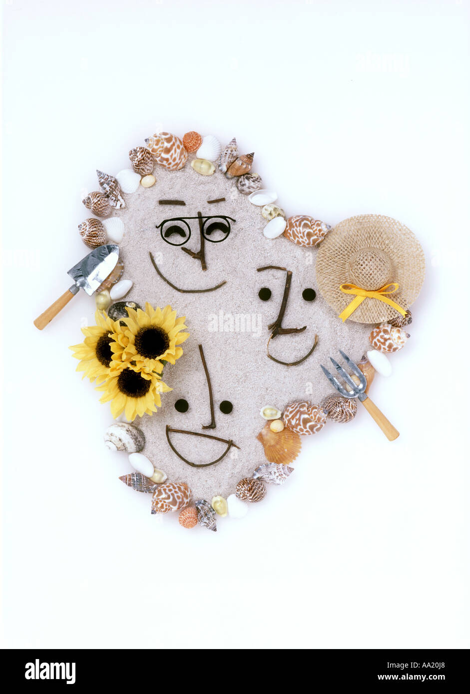 illustration family face Stock Photo - Alamy