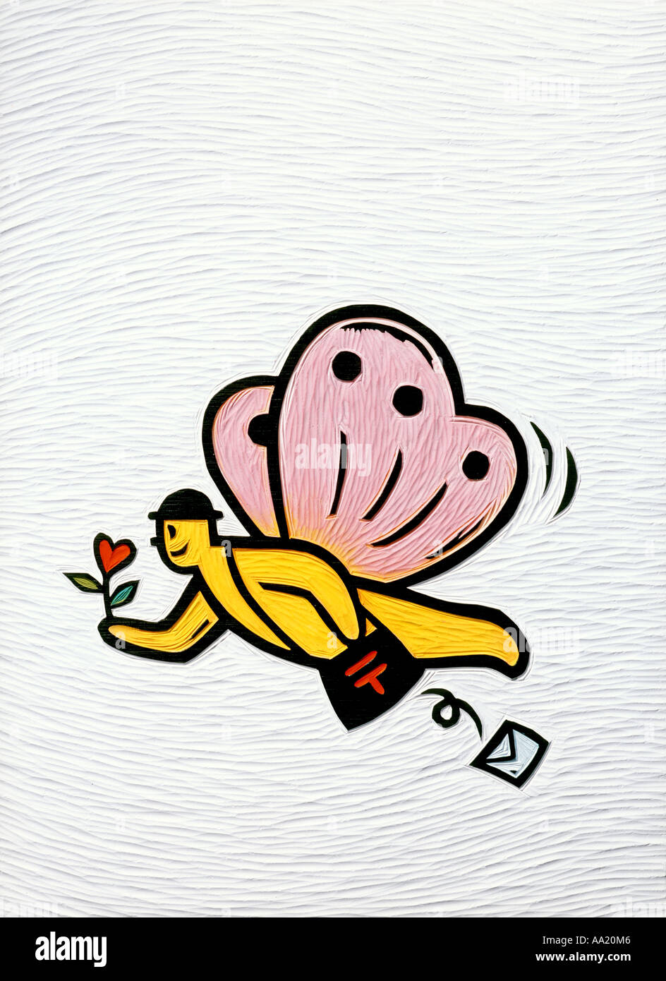 wood engraving illustration of butterfly postman Stock Photo - Alamy