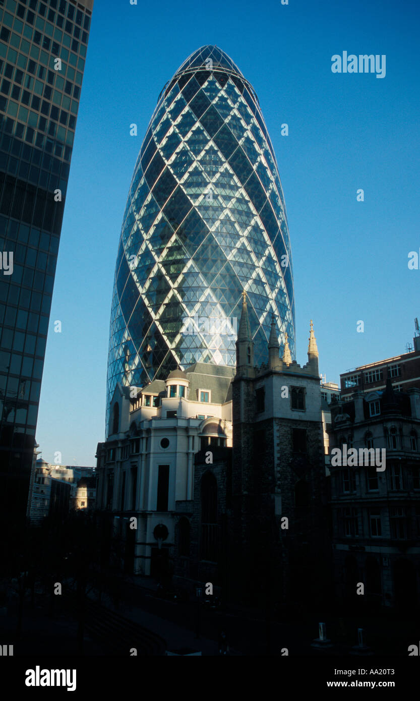 Gherkin building 30 St Mary Axe London Stock Photo - Alamy