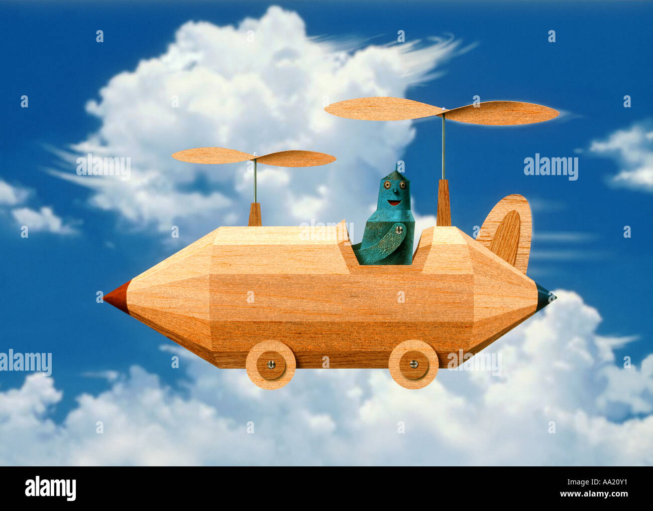 illustration flying car Stock Photo - Alamy