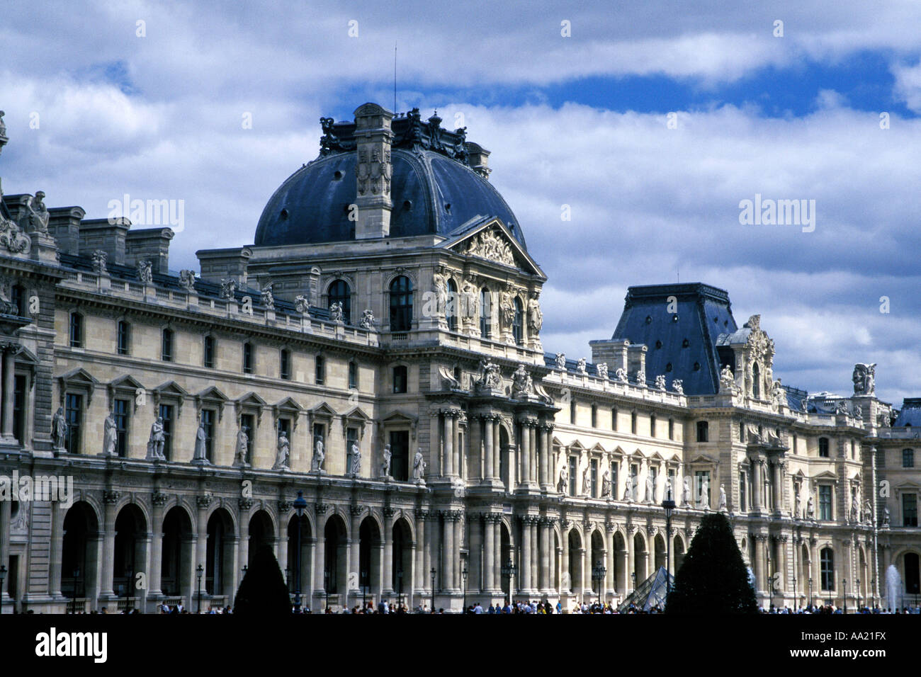 Louvre Museum facade Paris France Stock Photo - Alamy