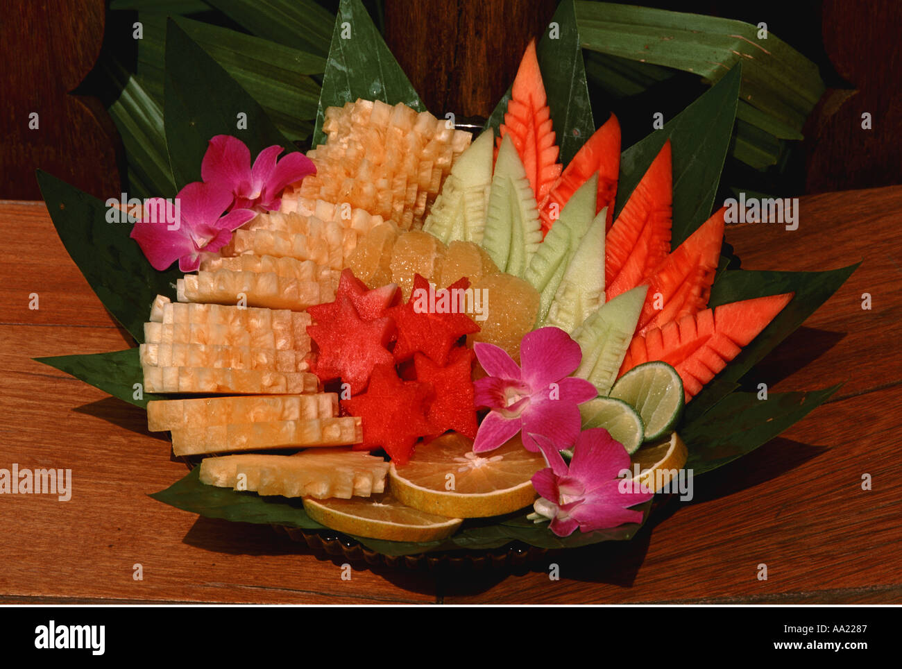 Thailand Pattaya Fruit Arrangement Stock Photo - Alamy