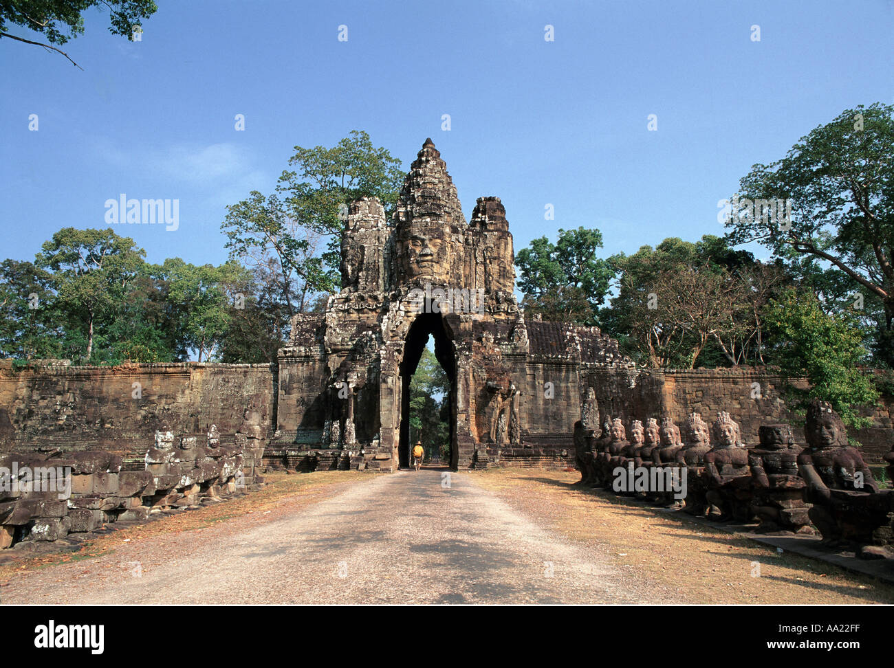Cambodia Angkor South door Stock Photo - Alamy