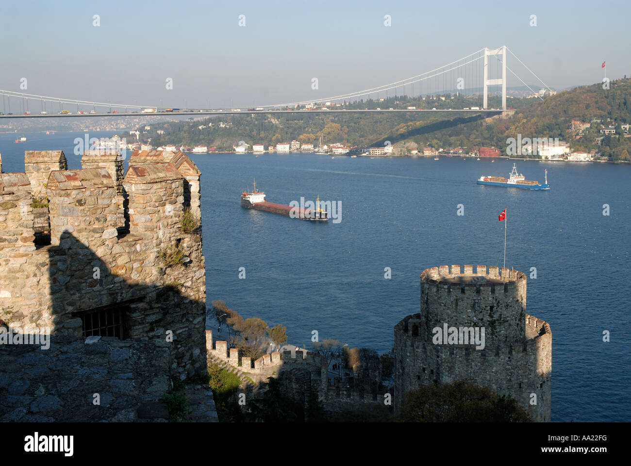 Rumeli Hisari is a fortress located in Istanbul, turkey on a hill of ...