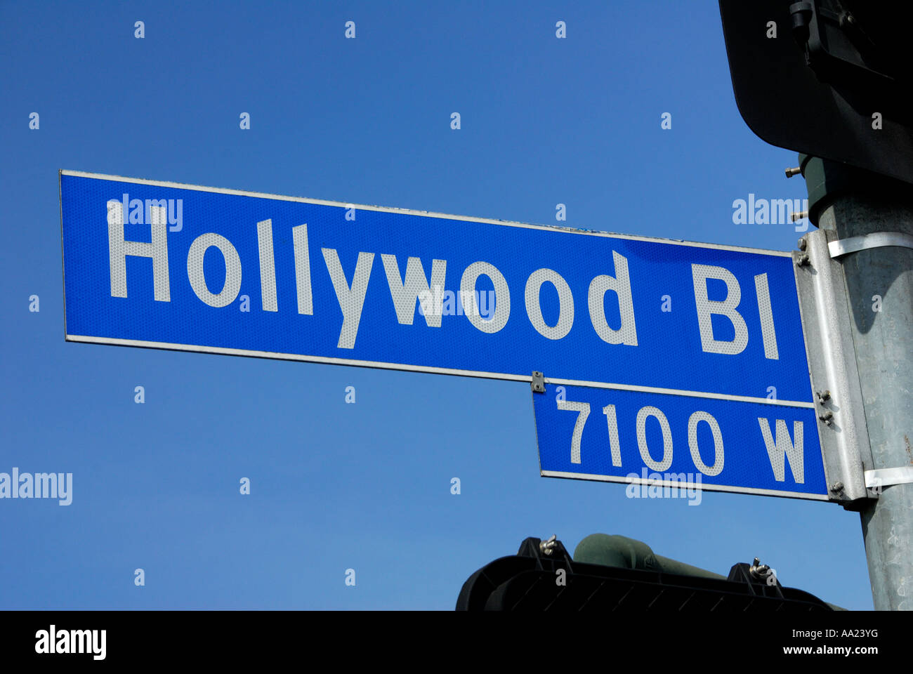 Hollywood Boulevard road sign, Los Angeles,California Stock Photo - Alamy