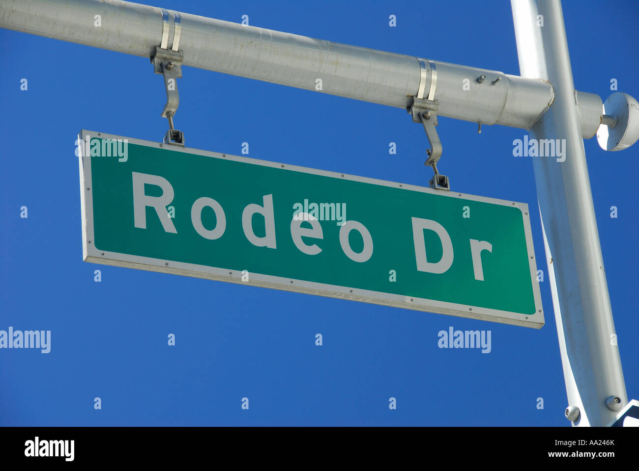 Rodeo Drive highway sign Beverly Hills, Los Angeles, California USA ...